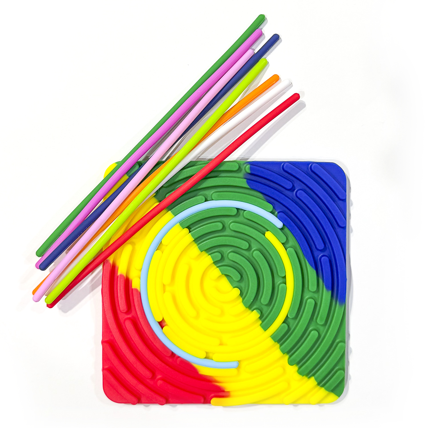 Square Silly Tubes, Rainbow - Sensory Toy - Shop Today
